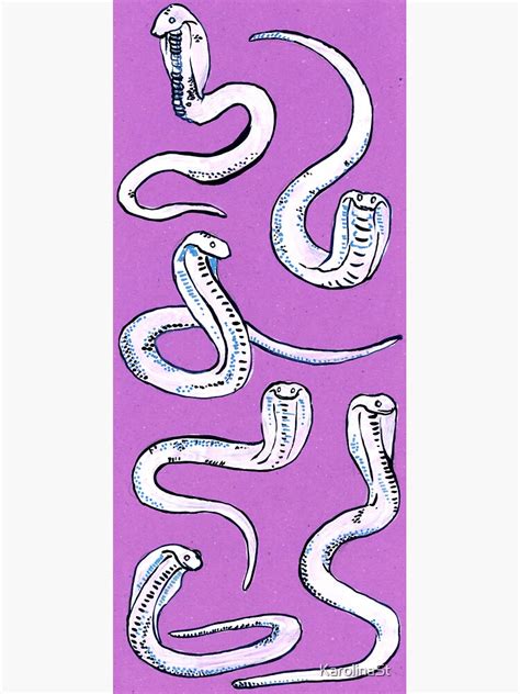 Cobras Pattern Purple Sticker For Sale By Karolinast Redbubble