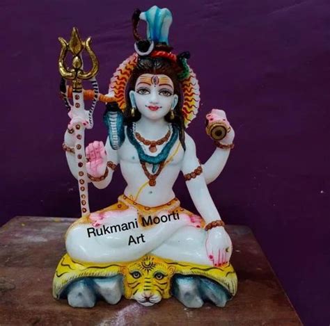 Multicolor Marble Lord Shiva Statue At ₹ 21500piece Marble Shiva