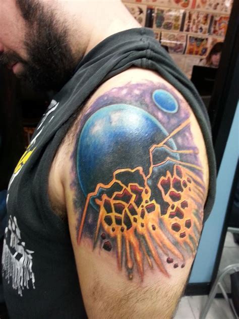 Planet Exploding Tattooed By Dan Of The Tattoo Lady In Hammondin