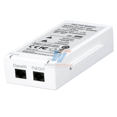 DAHUA PFT1200 - Inyector POE Hi-Poe » Weby Servicios