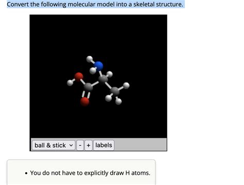 Solved Convert The Following Molecular Model Into A Skeletal Chegg Com