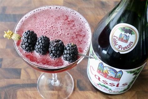 French Blackcurrant Creme De Cassis Cocktail Drink Recipe
