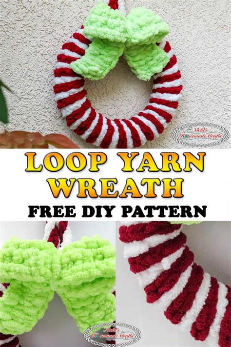How To Make An Easy Loop Yarn Wreath Free Pattern