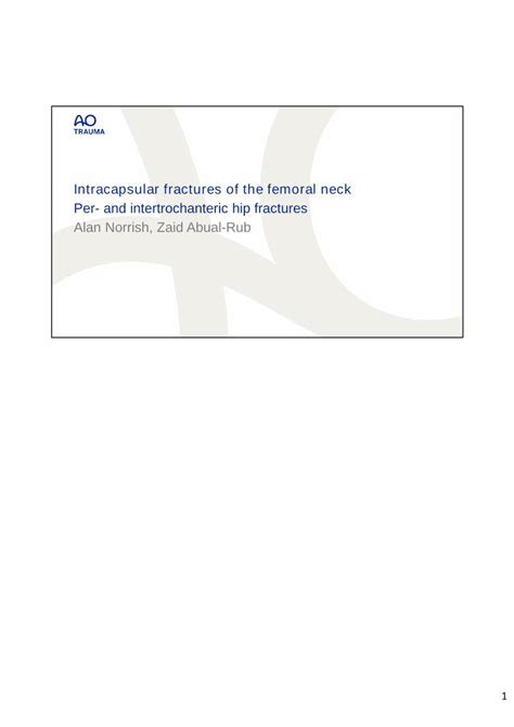 Pdf Intracapsular Fractures Of The Femoral Neck Dokumen Tips