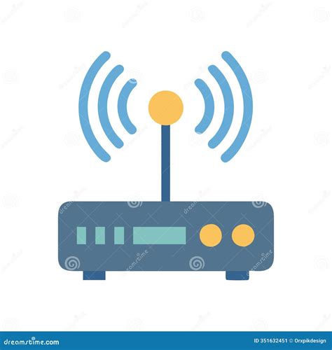 Comprehensive Router Antenna Icon Stock Vector Illustration Of Innovation Design 351632451