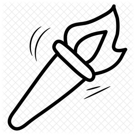 Fire Torch Icon Download In Line Style