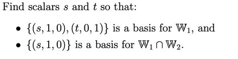 Solved Consider The Following Subspaces Of R3