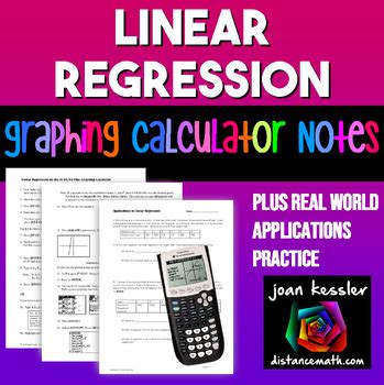 Linear Regression TI Graphing Calculator Plus Applications TPT