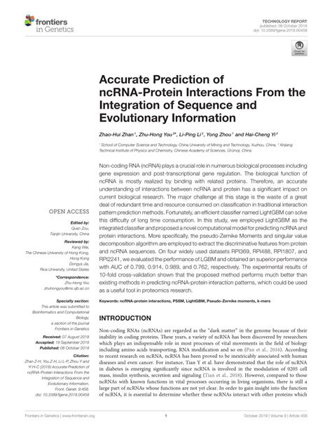 pdf accurate prediction of ncrna protein interactions from the