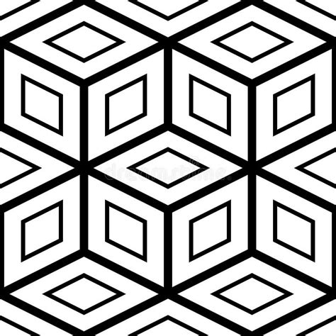 Seamless Square And Stripe Pattern Stock Vector Illustration Of