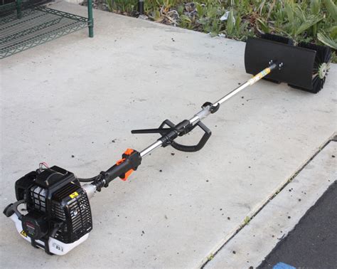 52cc Gas Power Hand Held Walk Behind Sweeper Broom Concrete Driveway
