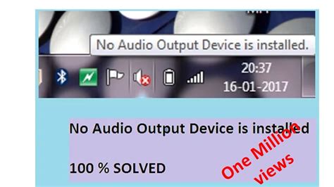 How To Solve No Audio Output Device Is Installed Problem 100 Solved