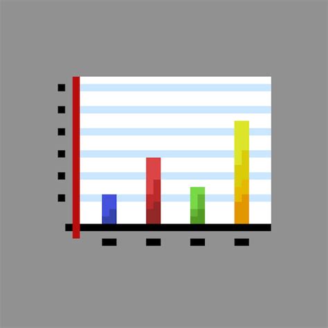 Premium Vector Bar Chart With Pixel Art Style