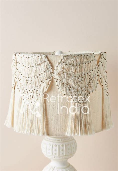 Refratex India Cotton Plain Mcls103 Macrame Lamp Shades Style