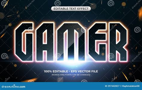 Futuristic Gamer Text Effect Editable Glowing Neon Text Effect With