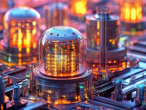 Advanced Fusion Reactor Emitting Bright Energy In Futuristic Laboratory