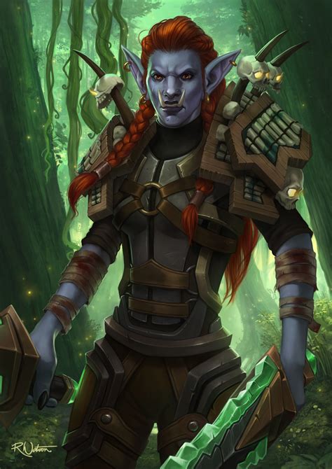 Artstation Troll Warrior Commission Becky Watson World Of Warcraft Characters Female