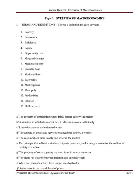 Practice Quizzes Topic 1 C1 2 Download Free Pdf Macroeconomics