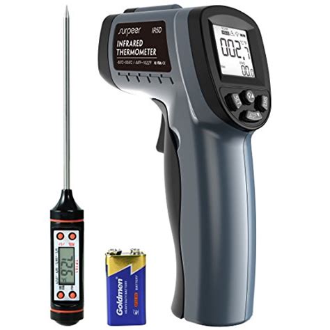 Infrared Thermometer SURPEER IR D Thermoworks Laser Thermometer Gun Adjustable