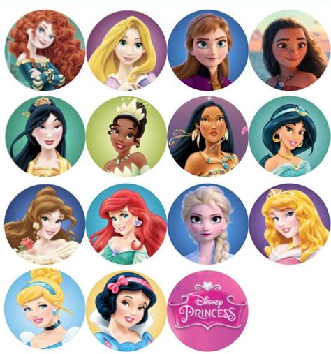 15 Pre Cut Edible Icing Princesses Cupcake Cake Icing Toppers Ebay