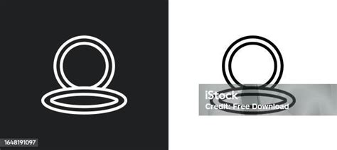 흰색과 검은색의 둥근 플레이트 윤곽선 아이콘입니다 라운드 플레이트 플랫 벡터 아이콘은 웹 모바일 앱 및 Ui를 위한 비스트로 및 레스토랑 컬렉션에서 제공됩니다 0명에 대한