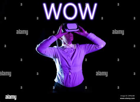Writing Displaying Text Wow Business Idea Expressing Astonishment And