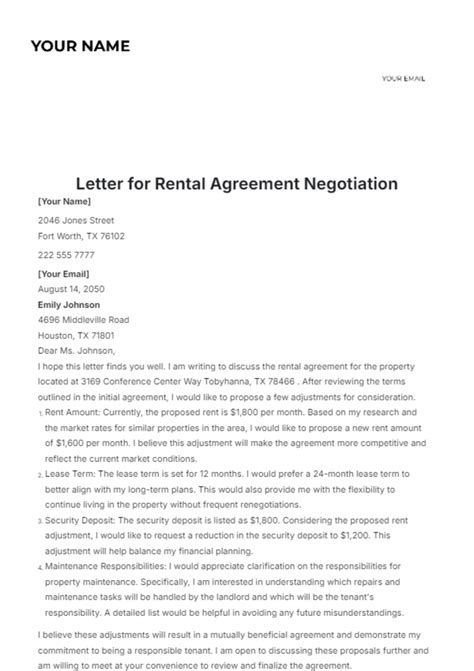 Free Negotiation Templates To Edit Online