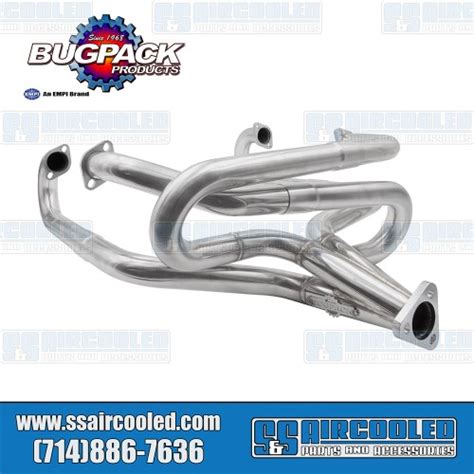 Bugpack VW Exhaust Header In Merged Stainless Steel VW Bug