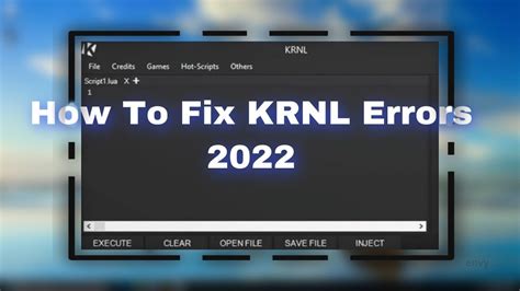 how to fix krnl errors 2022 youtube