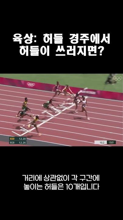 육상 허들 경주에서 허들이 쓰러지면 Youtube