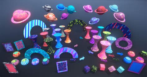 Colorfull Shader And Props 3d 3d Props Unity Asset Store