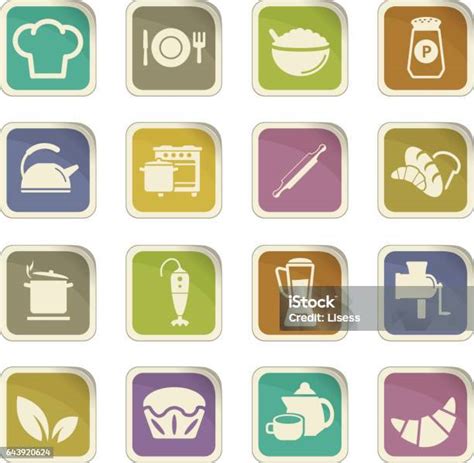 廚房圖示集向量圖形及更多剪裁圖圖片 剪裁圖 圖標集 圖示 Istock