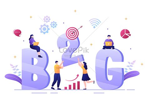 企業對企業行銷向量圖背景圖案素材，桌布圖片免費下載