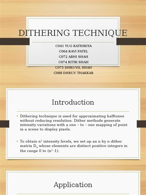 Dithering Technique Computer Graphics Pdf