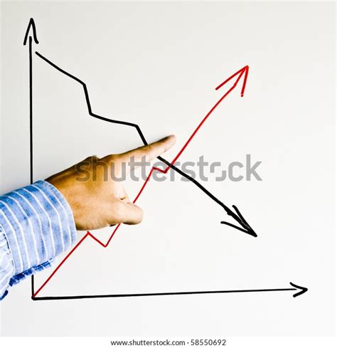 Man Hand Showing Graph Stock Photo 58550692 Shutterstock