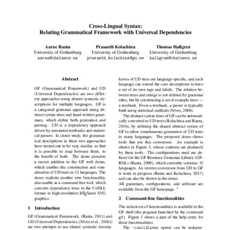 Cross Lingual Syntax Relating Grammatical Framework With Universal