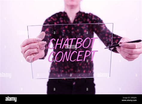 Conceptual Caption Chatbot Concept Word Written On Virtual Assistant