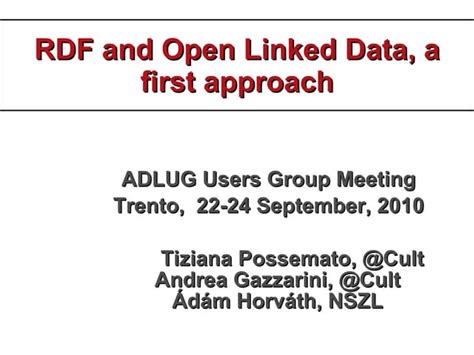 rdf and open linked data a first approach ppt