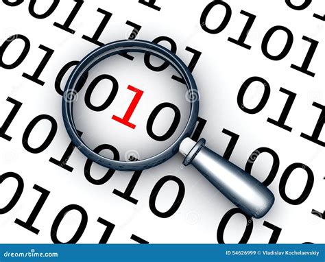 Binary Code And Lens Stock Illustration Illustration Of Retrieve