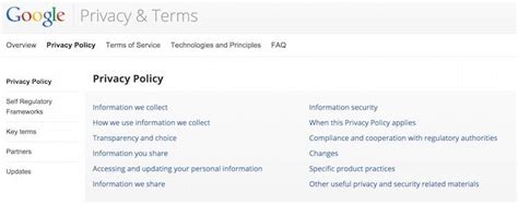 Privacy Policy For Android Google Play Template Privacy Policy Generator