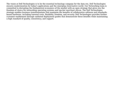 Dell Technologies Vision Enterprise SONiC Distribution By Dell