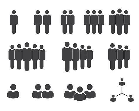 Premium Vector People Set Grouping Person Sign Collection