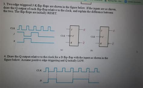 Solved Two Edge Triggered J K Flip Flops Are Shown In The Chegg