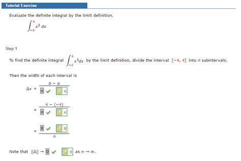 Solved Tutorial Exercise Evaluate The Definite Integral By
