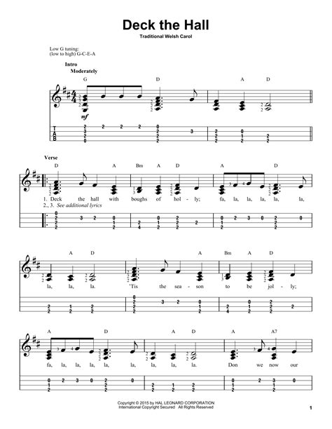 Deck The Hall By Traditional Welsh Carol Ukulele Guitar Instructor