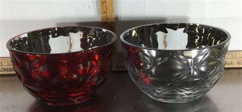 2 Glass Planters Sherwood Auctions