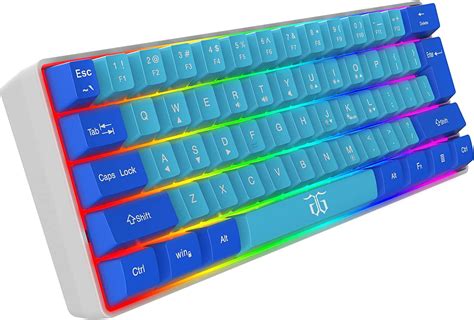 TRAHOO 60 Wired Gaming Keyboard RGB Ultra Compact Mini Keyboard Waterproof Mechanical Feeling