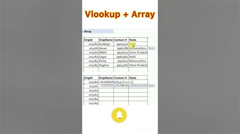 Vlookup Array Youtube