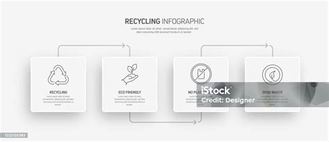 재활용 및 제로 폐기물 인포 그래픽 템플릿 요소 및 아이콘 간단한 벡터 인포그래픽 디자인 0명에 대한 스톡 벡터 아트 및 기타 이미지 Istock