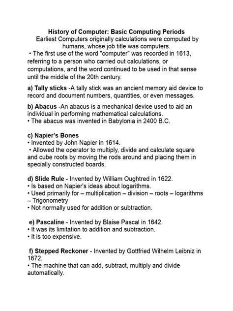 Basic Computing Periods Pdf Computing Computer Architecture